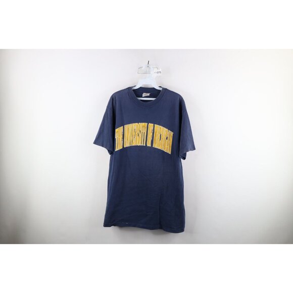 Vintage | Shirts | Vintage 9s Mens Large Thrashed Spell Out The ...